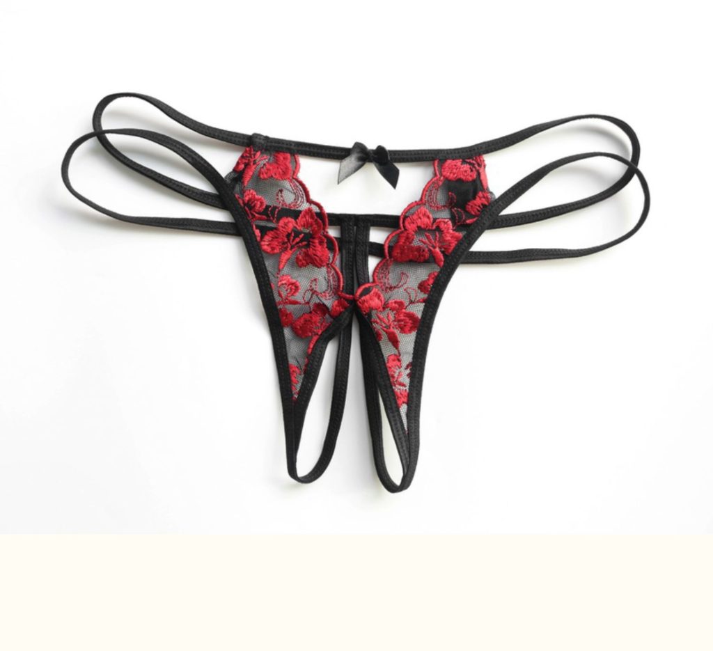 seduction bra suspender wine & black floral lace 3 piece set